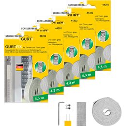 Schellenberg Reparatur-Set "Rollladen Gurtfix f&uuml;r das Rollladensystem Mini", 5 Stk., grau, Reparatur-Sets, f&uuml;r alte Gurtb&auml;nder in unterschiedlichen