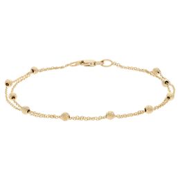 Firetti Kinder Armband "Schmuck Geschenk Gold 375 Armschmuck Armkette Kugeln", 19cm, Gelbgold 375gelbgoldfarben, Gelbgold 375, Armbänder