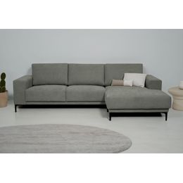 Ecksofa OTTO HOME, B:280cm H:85cm T:152cm, gr&uuml;n, 90% PES, 10% NY, Wohnzimmer, Sofas, "Xander, L-Form", Breite 280 cm, Soft-Touch Chenille, schwarze