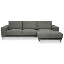Ecksofa OTTO HOME, B:280cm H:85cm T:152cm, gr&uuml;n, 90% PES, 10% NY, Wohnzimmer, Sofas, "Xander, L-Form", Breite 280 cm, Soft-Touch Chenille, schwarze