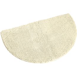 Badematte Kinzler, H:18mm, beige, Polyester, Badematten, "Chenille", Badteppich, Uni Farben, weich, als rechteckig & halbrund erh&auml;ltlich