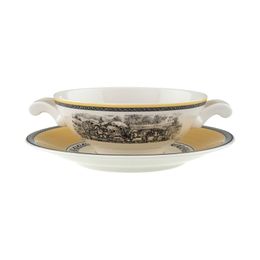 Villeroy & Boch VILLEROY & BOCH Tasse "Suppentasse mit Untertasse Audun Ferme 400 ml bunt", bunt, Trinkgef&auml;&szlig;e