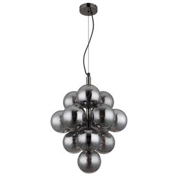 Globo LIGHTING Pendelleuchte "CONOR", 13, Ø 39,5cm, 1 Stk., grau, Esszimmer, Leuchten, Hängeleuchte, Hängelampe, Glas, Wohnzimmer, Essbereich