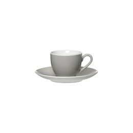 Ritzenhoff & Breker Tasse "Espressotasse mit Untertasse Doppio 80 ml", 2 tlg., grau, RITZENHOFF & BREKER, Trinkgef&auml;&szlig;e