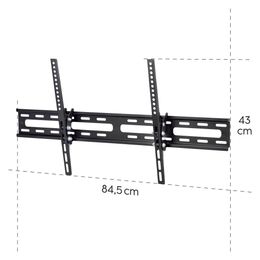 Hama TV-Wandhalterung "TV Wandhalter neigbar, 94 - 191 cm (37" - 75"), 43", 50", 55", 65"", B:84,5cm H:14,5cm T:6cm, schwarz, Ger&auml;tehalterungen