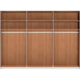 Dreht&uuml;renschrank Wiemann, B:295,2cm H:216cm T:58cm, beige, Floatglas, Holz teilmassiv, Kunststoff, Schr&auml;nke, "Cordoba", inkl. T&uuml;rend&auml;mpfung