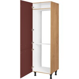 K&uuml;hlmodul Nobilia, B:60cm H:216,6cm T:58,3cm, rot, Schr&auml;nke, ""Easytouch", f&uuml;r ein K&uuml;hl- und Gefrierschrank, Ausrichtung w&auml;hlbar", vormontiert,