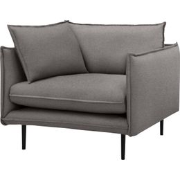 1,5-Sitzer Home Affaire, B:107cm H:88cm T:103cm, grau, Struktur fein (100% Polyester);Filzoptik (100% Polester), Sofas, "Somba", mit dickem Keder und