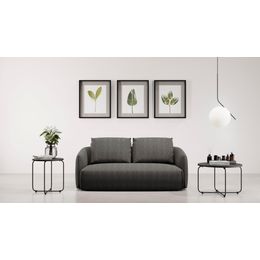 2-Sitzer Trendmanufaktur, B:192cm H:87cm T:99cm, grau, 95% Polyester, 5% Polyacryl, Sofas, "Shawn Designsofa mit elegant geschwungen Armlehnen,