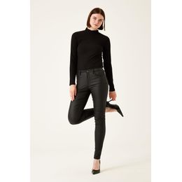 Garcia Damen High-waist-Jeans "Celia superslim", schwarz, Basic, Gr. 26, Denim/Jeans, Obermaterial: 58% Baumwolle, 37% Polyester, 5% Elasthan, Jeans