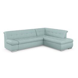 Ecksofa DOMO collection, B:271cm H:80cm T:213cm, grün, Struktur fein 100% Polyester;Chenilleoptik 100% Polyester, Wohnzimmer, Sofas, "Mona L-Form
