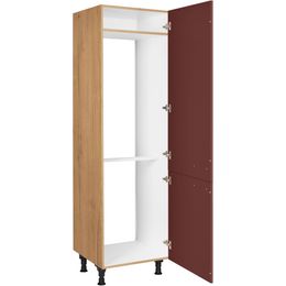 K&uuml;hlmodul Nobilia, B:60cm H:216,6cm T:58,3cm, rot, Schr&auml;nke, ""Easytouch", f&uuml;r ein K&uuml;hl- und Gefrierschrank, Ausrichtung w&auml;hlbar", vormontiert,
