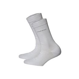 Esprit Damen Kurzsocken "Socken 2er Pack", Gr. 39, wei&szlig;, Obermaterial: 80% Baumwolle CO. 18% Polyamid PA. 2% Elasthan EL., Socken