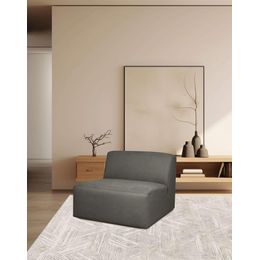 1,5-Sitzer OTTO HOME, B:90cm H:73cm T:93cm, grau, 100% Polyester, Sofas, "Kelani", mit dekorativer Knopfsteppung an den Armlehnen