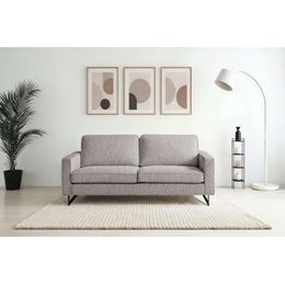 2-Sitzer Home Affaire, B:166cm H:85cm T:97cmsilber grau, 100% Polyester, Sofas, "Pinto, 166 cm, Cord, Chenille, Lederoptik", mit Keder, schwarze