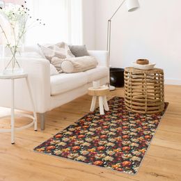 Bilderwelten Teppich Opulent Barockes Blumenbouquet