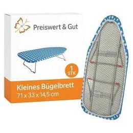 Pro Plus Kleines B&uuml;gelbrett 71 x 33 x 14,5 cm &ndash; Tischb&uuml;gelbrett zum Sitzen & Stehen am Tisch mit Waschbaren Bezug aus Metall & Polyester 1,1 kg b&uuml;gelbretter klein