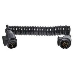 Pro Plus 1 x Spiralkabel 13-polig f&uuml;r Anh&auml;nger und Wohnwagen, 3,5 Meter, 2 Stecker, DIN 72570, 13 Adern, 11,7mm Au&szlig;endurchmesser