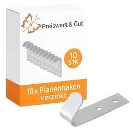 Pro Plus 10 x Planenhaken verzinkt &ndash; Robustes Zubeh&ouml;r f&uuml;r Anh&auml;nger Plane | Spannhaken und Netzhaken zur sicheren Planenbefestigung