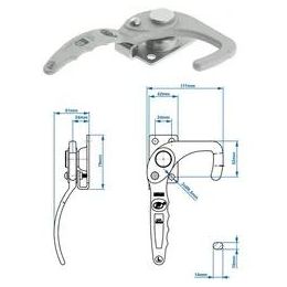 Pro Plus Hakenverschluss Links 1000daN Winkelhebelverschluss f&uuml;r Anh&auml;nger