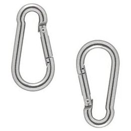 Pro Plus 2 Stk. Karabinerhaken Karabiner Haken aus Metall Camping Zelten 5x50mm BWI