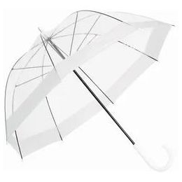 Glockenschirm &Oslash;83 cm Stockschirm 322 Gr Schirm Transparent Regenschirm Wei&szlig;