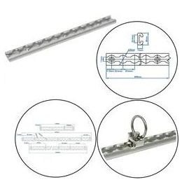 Pro Plus Airlineschiene 30 cm &ndash; Verzurrschiene f&uuml;r Anh&auml;nger bis 500 kg Befestigungsschiene f&uuml;r Ladungssicherung Zubeh&ouml;r Schiene