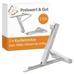 Pro Plus H&ouml;henverstellbare Nivellierst&uuml;tzen 2 St&uuml;ck f&uuml;r Wohnwagen & Anh&auml;nger 450 kg mit Trapezgewinde aus verzinktem Stahl