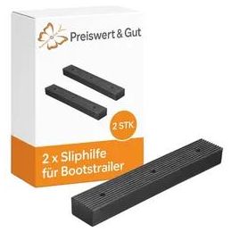 Pro Plus 2 x Sliphilfe f&uuml;r Bootstrailer &ndash; Gummi Schutzmatte f&uuml;r Bootsanh&auml;nger, 345x58x35mm, Einfaches Slippen, Vermeidet Sch&auml;den am Boot