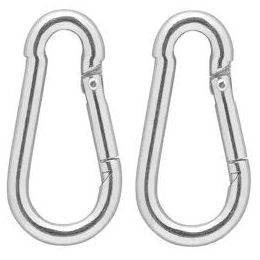 Pro Plus 2 Stk. Karabinerhaken Karabiner Haken aus Metall Camping Zelten 5x50mm BWI