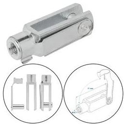 Pro Plus Gabelkopf Befestigung Bremsseil Anh&auml;nger M10x71mm kompatibel f&uuml;r Knott ALKO Peitz