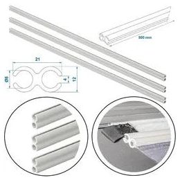 Pro Plus 3 x 80 cm Kederschiene Rohr geeignet f&uuml;r 7mm Keder Markisenschiene aus Kunststoff 2025