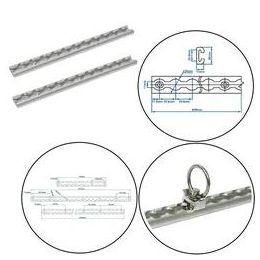 Pro Plus 2x Verzurrschiene f&uuml;r Anh&auml;nger bis 500 kg &ndash; Airlineschiene 30cm Befestigungsschiene f&uuml;r Ladungssicherung Zubeh&ouml;r Schiene