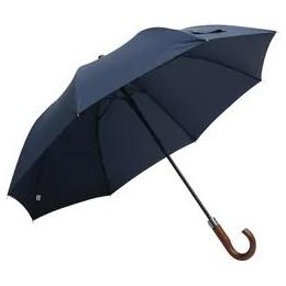 Automatik Stockschirm Marineblau sturmfest &Oslash;116 cm - Regenschirm f&uuml;r Herren Damen &ndash; Eleganter Stockschirm mit Holzgriff f&uuml;r 2 Personen