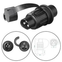 Pro Plus Anh&auml;ngerstecker Stecker AHK 3 Polig 12V LKW Traktor PKW Anh&auml;nger Wasserdichter