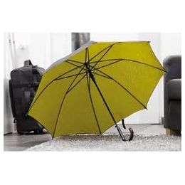 Stockschirm &Oslash;103cm f&uuml;r Damen, Herren Metallstock 85cm - Automatik Regenschirm - zweifarbiges Schirmdach schwarz / gelb