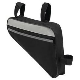 Fahrradtasche Rahmentasche 29x21x6cm Schwarz mit Rei&szlig;verschlussfach und Netzf&auml;chern Dreieck Rahmen Tasche f&uuml;r Fahrrad
