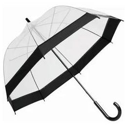 Glockenschirm &Oslash;83 cm Stockschirm 322 Gr Schirm Regenschirm Transparent Schwarz