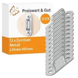 Pro Plus 12x Planenb&uuml;gel Zurr&ouml;sen rechteckig 36mm Bordwand&ouml;se Anh&auml;nger Metall 12 St&uuml;ck
