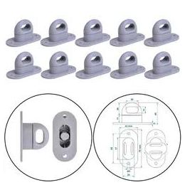 Pro Plus 10 x Drehverschl&uuml;sse f&uuml;r Planen, f&uuml;r Oval&ouml;sen 42 x 22 mm, Polyamid, Bohrungsabstand 51 mm, ideal f&uuml;r Lkw-Planen, Anh&auml;nger u Abdeckplanen