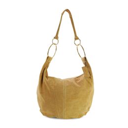 Harpa Damen Schultertasche "BOHO"camelfarben, Leder, unifarben, Taschen