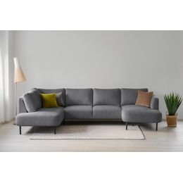 Wohnlandschaft OTTO HOME, B:327cm H:84cm T:206cm, grau, 90% Polyester, 10% Nylon, Sofas, "Cesola", in weichem Chenille-Stoff, Breite 327 cm, mit