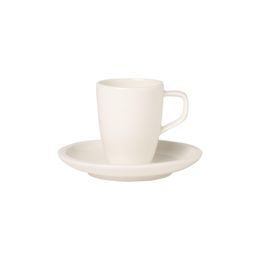 Villeroy & Boch VILLEROY & BOCH Tasse "Espressotasse mit Untertasse Artesano Original 100 ml wei&szlig;", wei&szlig;, Trinkgef&auml;&szlig;e