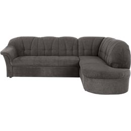 Ecksofa DOMO collection, B:246cm H:82cm T:180cm, grau, 95% Polyester, 5% Nylon, Wohnzimmer, Sofas, "Pegnitz, zeitlose und elegante R&uuml;ckensteppung,
