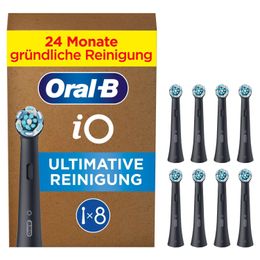 Oral-B Herren Aufsteckbürsten "iO Ultimative Reinigung", 8 Stk., schwarz, Zahnbürstenköpfe