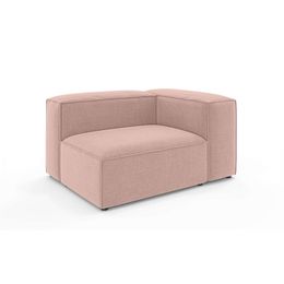 Sofa-Eckelement OTTO HOME, B:130cm H:72cm T:100cm, rot, 100% Polyester, Polsterelemente, "HAILY Sessel mit Armlehne links/rechts, Maße B/T/H: