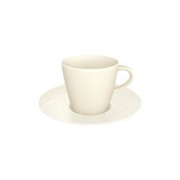 Villeroy & Boch VILLEROY & BOCH Tasse "Espressotasse mit Untertasse Manufacture Rock 60 ml / ø 12,1 cm weiß", 1 tlg., weiß, Trinkgefäße