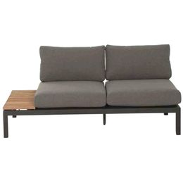 Loungesofa siena GARDEN, B:175cm H:70cm T:84cm, grau, Bezug: 100% Polyester, Sofas, "Alvida", Loungebank rechts, 2-Sitzer, BxTxH: 175x84x70 cm