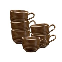 Seltmann Weiden Tasse "Kaffeetassen Terra 260 ml 6er Set", 6 tlg., braun, Trinkgef&auml;&szlig;e