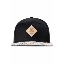 Djinns Damen Snapback Cap "Djinns 6P SB Braid Rev."schwarz, unifarben, 100% Baumwolle, Caps